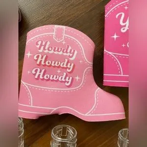 Party Supplies | Bachelorette Cowboy Boot Koozies And Shot Glasses ...